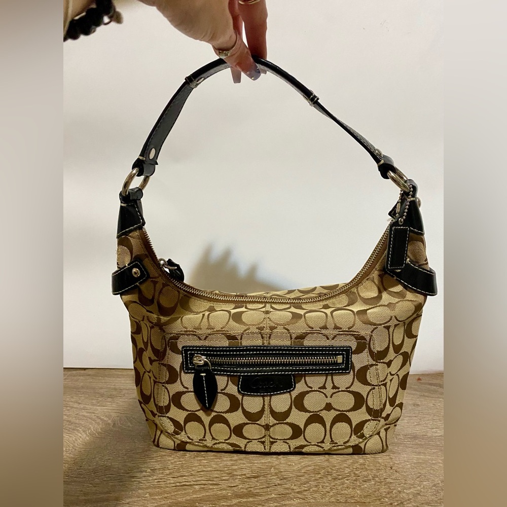 Coach Penelope Signature Canvas Monogram Hobo Bag - Gem